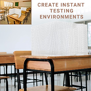 20-Pack Plastic Privacy Folders for Students, Classroom Must Haves, Desk Dividers for Students and Privacy Shields for Student Desks, Teacher Supplies for Classroom, School Supplies 45.35" x 13.5"