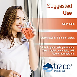 Trace Minerals Magnesium Effervescent - Bone & Circulatory Health Support Supplement - Magnesium Supplement to Aid Cardiovascular Health & Positive Outlook - Orange, 8 Containers (80 Servings)