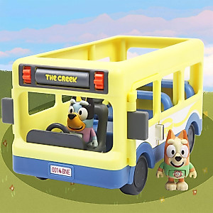 Cute Bus Toy Vehicle and Figures Pack with Two 2.5" Figures
