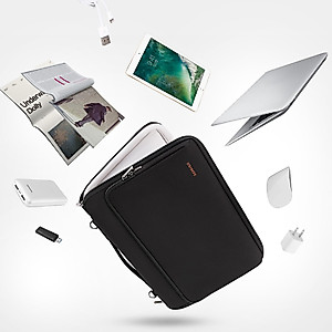 DOMISO 15.6 Inch Laptop Bag Cover Waterproof Notebook Shockproof Sleeve Case Shoulder Bag Protective Cover for 15.6" HP 15/ThinkPad E575/Dell/Lenovo IdeaPad S510/Dell XPS 15,Black