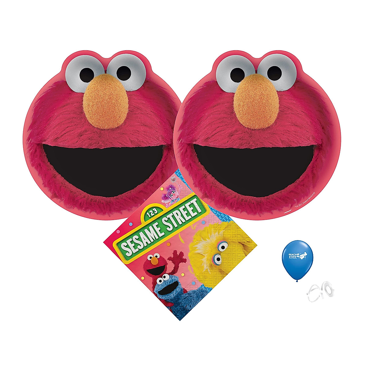 Sesame Street Party Supplies Bundle with Cake Plates and Napkins for 16 Guests