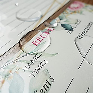 Recipe Card Page Protectors, Mini Recipe Card Sleeves for 8.5 x 9.5 3-Ring Binder, 2 Pockets Per Page, Recipe Binder Refill Pages (50 PCS, 4x6 Inch Pockets)