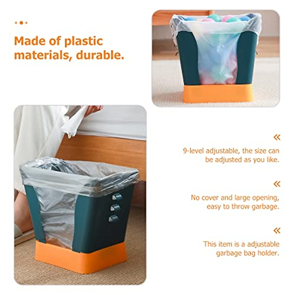 CUBTOL Bag Storage Bin, Trash Holder Hook Cupboard Bedroom with Bathroom Bag Sink Office Blue Door Rack Under Kitchen Removable Gare Yellow - Hanging Compost for Garage Bin Plastic