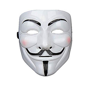 GUGELIVES Anonymous Guy Mask White