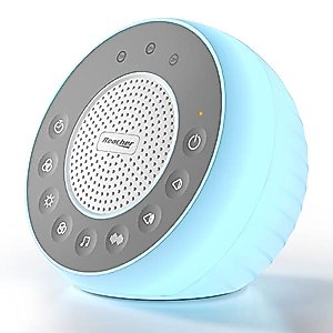 REACHER R2 White Noise Machine and Night Light with 31 Soothing Sounds, 0-100 Dimmable Color Changing Light, Sleep Timer for Sleeping, Feeding, for Baby, Kids, Adult,Bedside Table