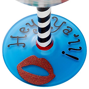 Enesco Designs by Lolita Carolina Girl Hand-Painted Artisan Wine Glass, 15 Ounce, Multicolor