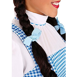 Rubie's womens Wizard of Oz Adult Dorothy Dress and Hair Bows Costume, Blue/White, Teen US