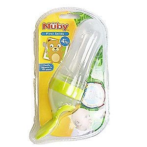Nuby Natural Touch Silicone Travel Infa Feeder, 3 Ounce, Colors May Vary