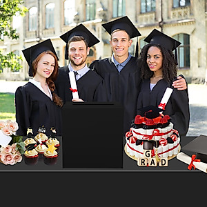 JCTHKUKU Black Card Box for Party, 8.7" Gift Cards Receiving Box Holder for Wedding, Bridal Shower, Graduation, Birthday, Retirement, Baby Shower, Anniversaries Party Decorations