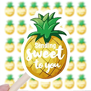 Wailozco 210 PC Cute Sending Sweet To You Business Stickers,Funny Small Business Envelopes Stickers for Business Packages/Handmade Goods/Bags ,Pineapple Theme Small Shop Business Stickers for Envelopes Seals