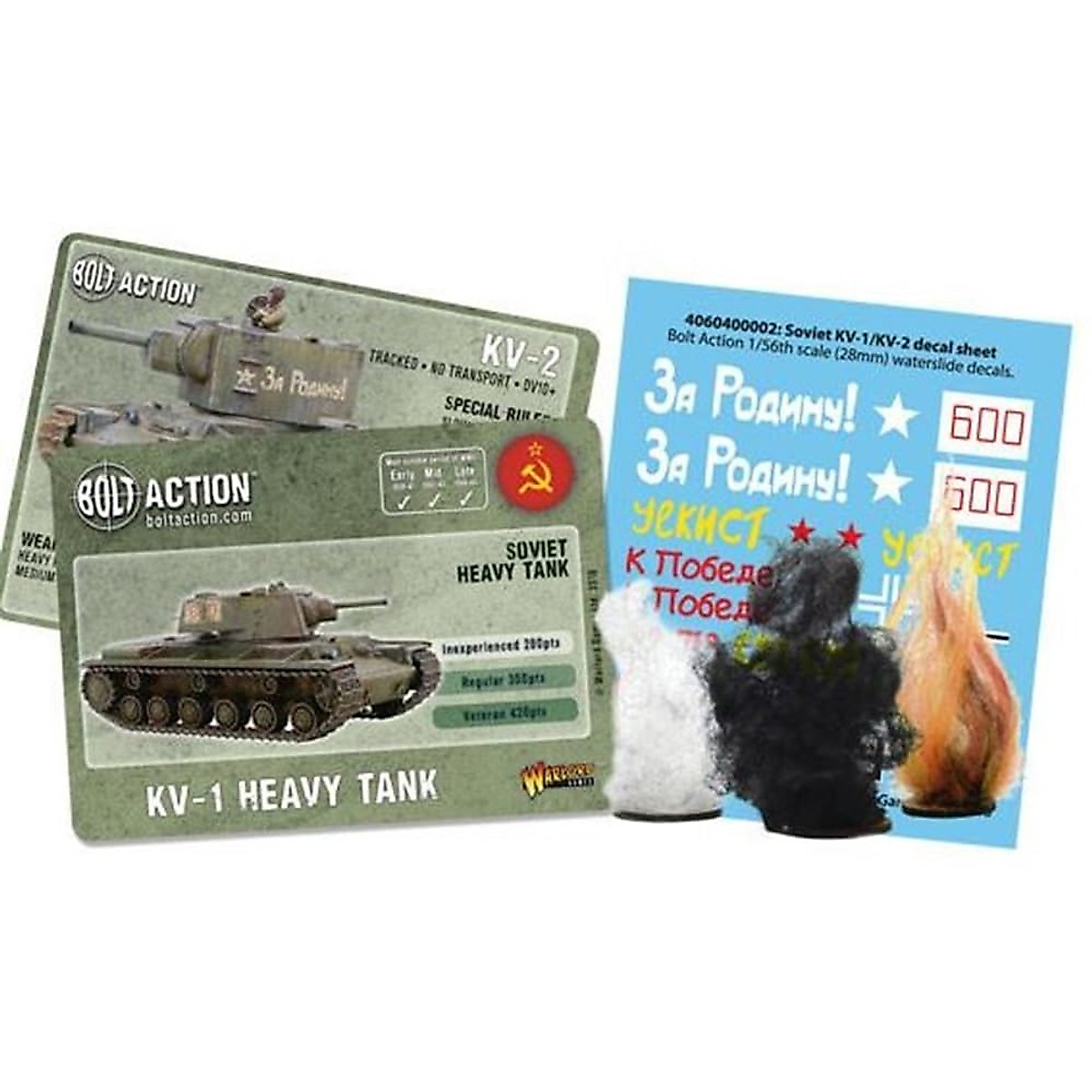 Warlord Bolt Action Soviet KV1/2 Heavy Tank 1:56 WWII Military Wargaming Plastic Model Kit, Small
