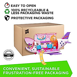 Littlest Pet Shop Pet Jet Playset Toy, Includes 4 Pets, Adult Assembly Required (No Tools Needed), Ages 4 and Up