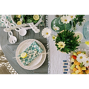 Mud Pie, White, Twisted Wood Server Set, 12"