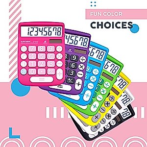 CATIGA CD-8185 Office and Home Style Calculator - 8-Digit LCD Display - Suitable for Desk and On The Move use. (Pink)