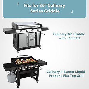 SHINESTAR Griddle Cover for Blackstone 36 Inch Culinary Series, Heavy Duty Waterproof 5441 Flat Top Gas Grill Cover with Large Air Vent, Click-close Straps, Handle and Zipper, Black