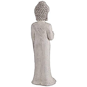 John Timberland Standing Buddha Asian Outdoor Statue 32" High Sculpture for Yard Garden Patio Deck Home Entryway Hallway