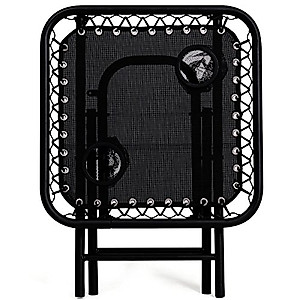 Giantex 3 PCS Zero Gravity Chair Patio Chaise Lounge Chairs Outdoor Yard Pool Recliner Folding Lounge Table Chair Set (Black)