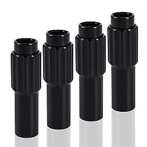 Kigauru 4Pcs Bicycle Cable Adjusters Aluminum Alloy Brake Cable Gear Shift Connector CNC Machining Bike Shifter Cable Adjuster Compatible 4mm / 5mm Derailleur Speed Adjustment Screws