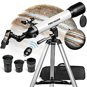 Telescopes for Adults Astronomy - 700x90mm AZ Astronomical Professional Refractor Telescope for Kids Beginners Astronomy with Advanced Eyepieces, Cool Christmas Astronomy Gift for Men, White
