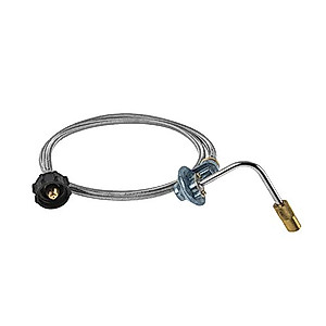 AJinTeby Griddles Regulator Gas Grill Regulator and 5FT Stainless Steel Braided Propane Adapter Hose for Blackstone 17 Inch and 22 Inch Tabletop Griddle; Pit Boss PB336GS, Blue Rhino Razor Griddle