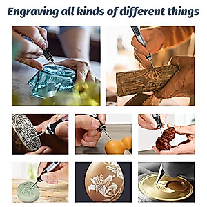 Defabee Engraving Pen with 34Bits, Portable Engraving Pen Electric Cordless Rotary Tools, Professional Engraver Tool for Metal to Wooden, Glass, Jewlry