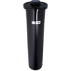 San Jamar EZ-Fit In-Counter Cup Dispenser, Plastic, Universal Disposable Cup Compatibility With Interchangeable Gaskets For Commercial Kitchen, 23.25 Inches, Black