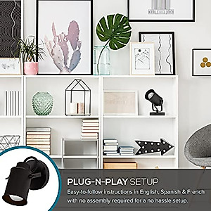 Catalina Lighting 18775-012 Modern Multipurpose Spotlight Desk or Wall Mount Accent Lamp, 6", Dark Bronze