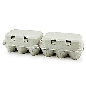 Cornucopia Half Dozen Egg Cartons (30-Pack); Split Apart Style for 6 Egg or 12 Egg Use; Holds 180 Eggs Total