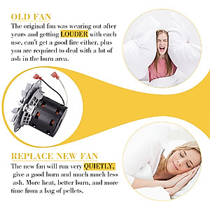 Adviace Replacement PU-076002B Combustion Blower Motor for Englander & England 25-PDVC 55-SHP10 25-PDV 25-PAH 25PDVC 55-SHP10L 55-SHP22 25-EP Pellet Stoves