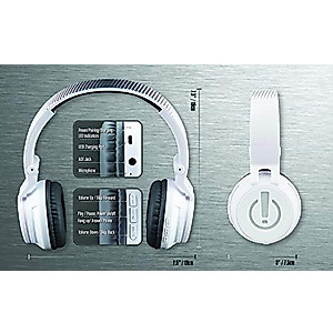 eKids Kids Bluetooth Headphones, Wireless Headphones with Microphone Includes Aux Cord, Volume Reduced Kids Foldable Headphones for School, Home, or Travel