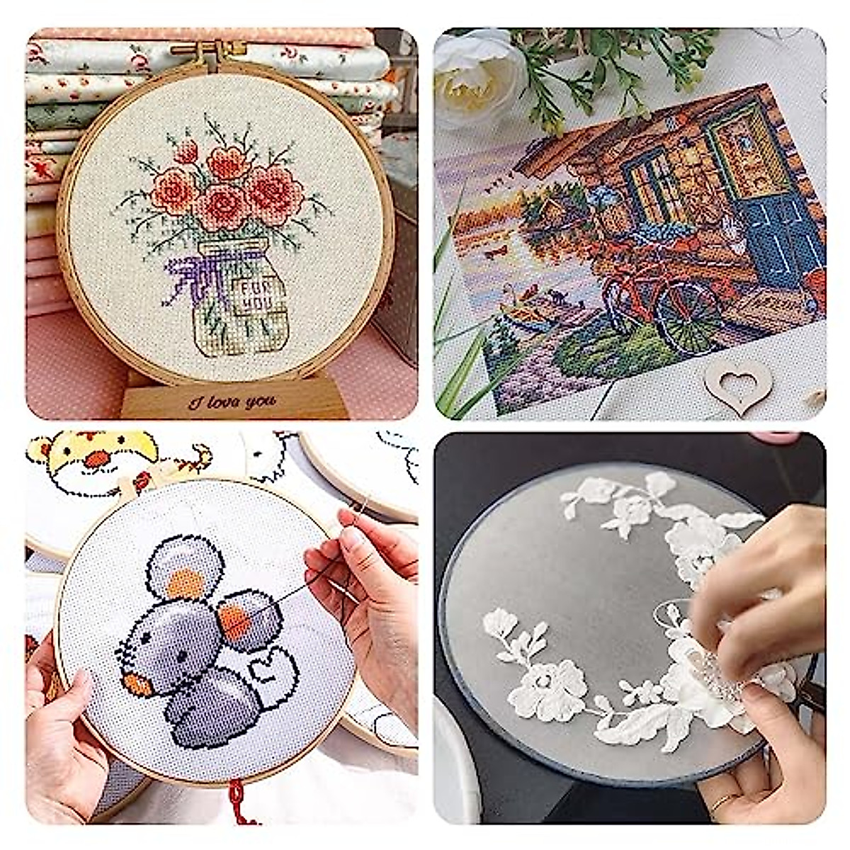 25 Skeins 6 Strands Vibrant Embroidery Floss with 5 Winder Cards Cross Stitch Threads Friendship Bracelet Thread Rainbow Embroidery Floss Skein for DIY Hair Wraps Crafts Sewing Projects