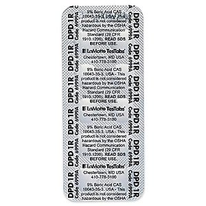LaMotte 6999A Visual Grade TesTabs, Chlorine DPD #1 RAPID, 100 ct.