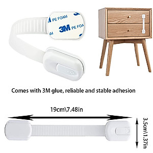 22 pcs Child Safety Lock and Corner Protector Outlet Cover, 8 pcs Strap Locks Baby Proofing Cabinet Locks for Fridge Drawers Dishwasher, 4 pcs Table Corner Guards and 10 pcs Electric Plug Protector