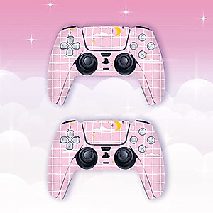 BelugaDesign Kirby Boba Skin PS5 | Anime Bubble Tea Smash Dessert | Cute Kawaii Pastel Vinyl Cover Wrap Sticker Full Set Console Controller | Compatible with Sony Playstation 5 (PS5 Disc, Pink)