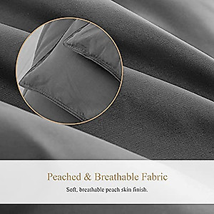 Amazon Brand - Pinzon All-Season Down Alternative Comforter with Duvet Tabs，Grey