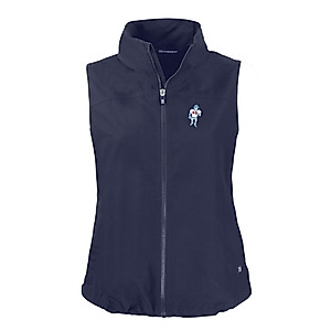 Cutter & Buck Women's Navy Houston Oilers Throwback Charter Eco Full-Zip Vest