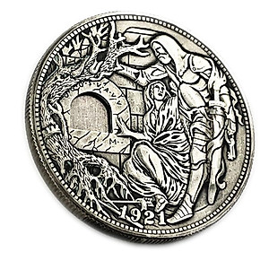 USA Movable Mechanical Coin Hobo Nickel Morgan Dollar Holy Grail Wandering Removeable Sword Amazing Art Collectible Creative Gift Handmade Commemorative