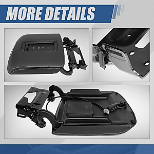 Auto Dynasty [Floor Console Model] Center Console Lid Assembly with Wireless-Charger Compatible with Chevy Tahoe Suburban GMC Yukon XL 2015-2020, Black