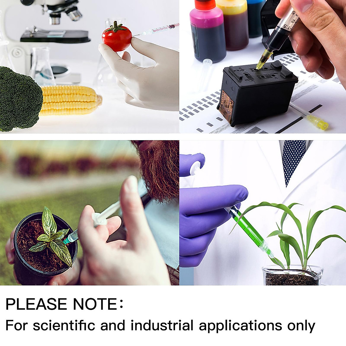 100Pcs 10ml Syringe with 20Ga 1.5 inch for Scientific Labs,Liquids Refilling and Measuring,Individually Wrapped.