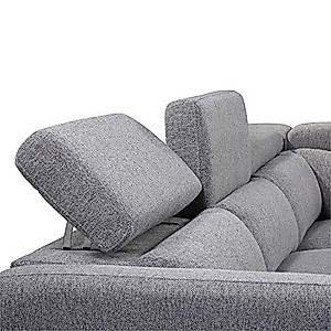 Steve Silver Isla Gray Tweed Fabric Power Reclining Sectional