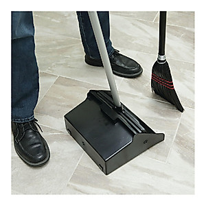 Boardwalk BWK951BP Flag Tipped Poly Bristle 37 in. - 38 in. Length Lobby Broom - Natural/Black (1 Dozen)