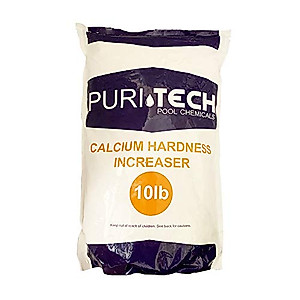 Puri Tech Pool Chemicals 10 lb Calcium Hardness Increaser Plus for Swimming Pools & Spas Increases Calcium Hardness Levels Prevents Surface Staining