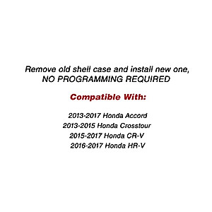 KeylessOption Keyless Entry Remote Uncut Key Case Fob Shell Cover Replacement