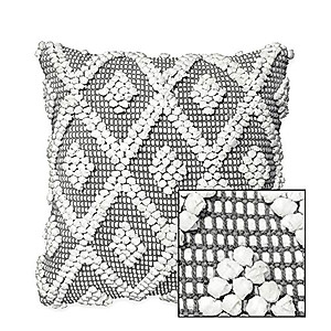 Lush Decor Adelyn Decorative Single Pillow Cover, 20" x 20", Gray