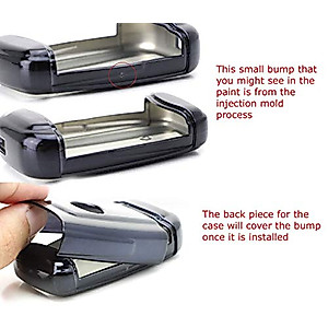 iJDMTOY Glossy Black TPU Key Fob Cover w/Button Cover Panel Compatible With Porsche 2017-up Panamera, 2019-up Cayenne Gen2 Smart Key