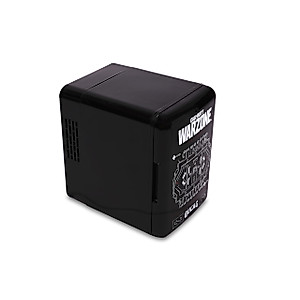 Orbit Innovations Call of Duty - Mini Fridge with LED Lighting, Small Cooler for Drinks & Snacks, or Skincare Refrigerator - Christmas Gifts (6 Cans, Warzone Black)