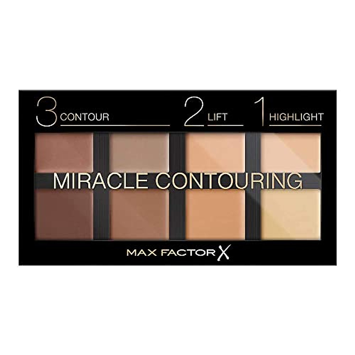 Max Factor Miracle Contouring 8 Shade Palette, Contour - Lift - Highlight, 30 gm/ 1 Ounce