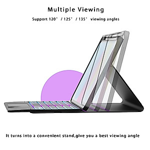 for iPad 10th Generation 2022 10.9 inch Case with Keyboard: 7-Color Backlit Trackpad Wireless Keyboard for 10.9" iPad 10th Gen 2022 - Detachable Folio Smart Touch Keyboard Cover with Pencil Holder