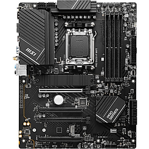 MSI PRO B650-P WiFi ProSeries Motherboard (AMD AM5, ATX, DDR5, PCIe 4.0, M.2, SATA 6Gb/s, USB 3.2 Gen 2, HDMI/DP, Wi-Fi 6E, AMD Ryzen 7000 Series Desktop Processors)
