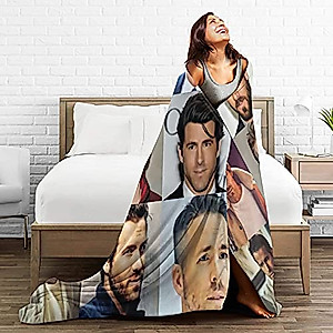 Ryan Reynolds Soft and Comfortable Warm Fleece Blanket for Sofa, Bed, Office Knee pad,Bed car Camp Beach Blanket Throw Blankets (80"x60") … (50"x40")